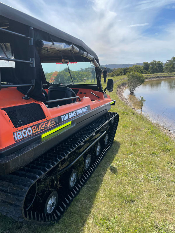 Tinger Track all terrain amphibious vehicle hire | 1800BUGGIES